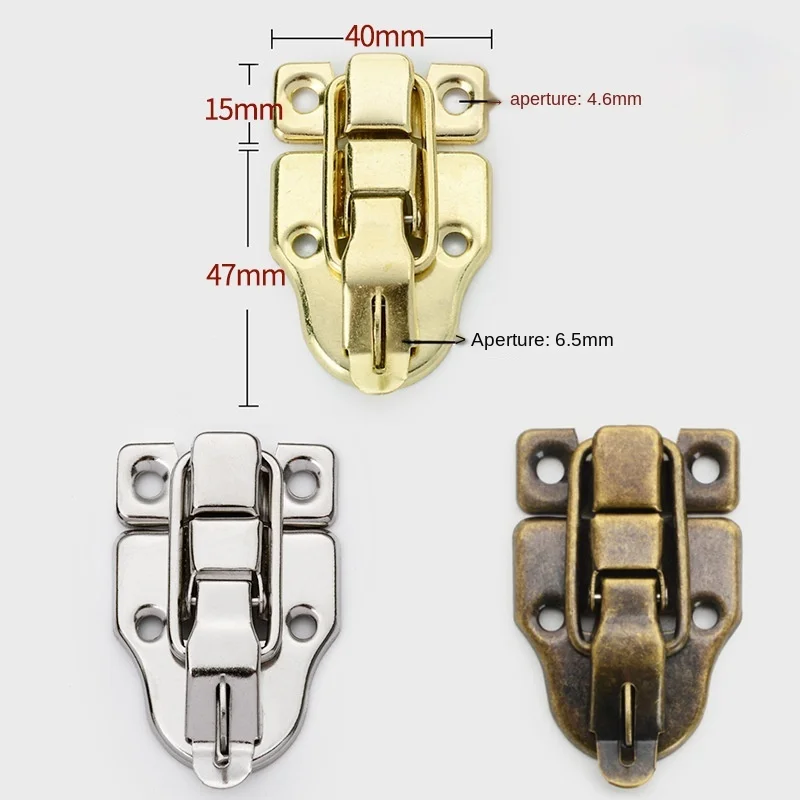 Practical Wooden Box Catch Clasp Hasp Latch Lock Jewelry Box Hinges ...