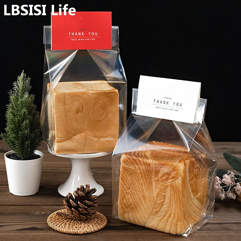 LBSISI Life 50pcs Handmade Bread Toast Bags Christmas Wedding Self ...