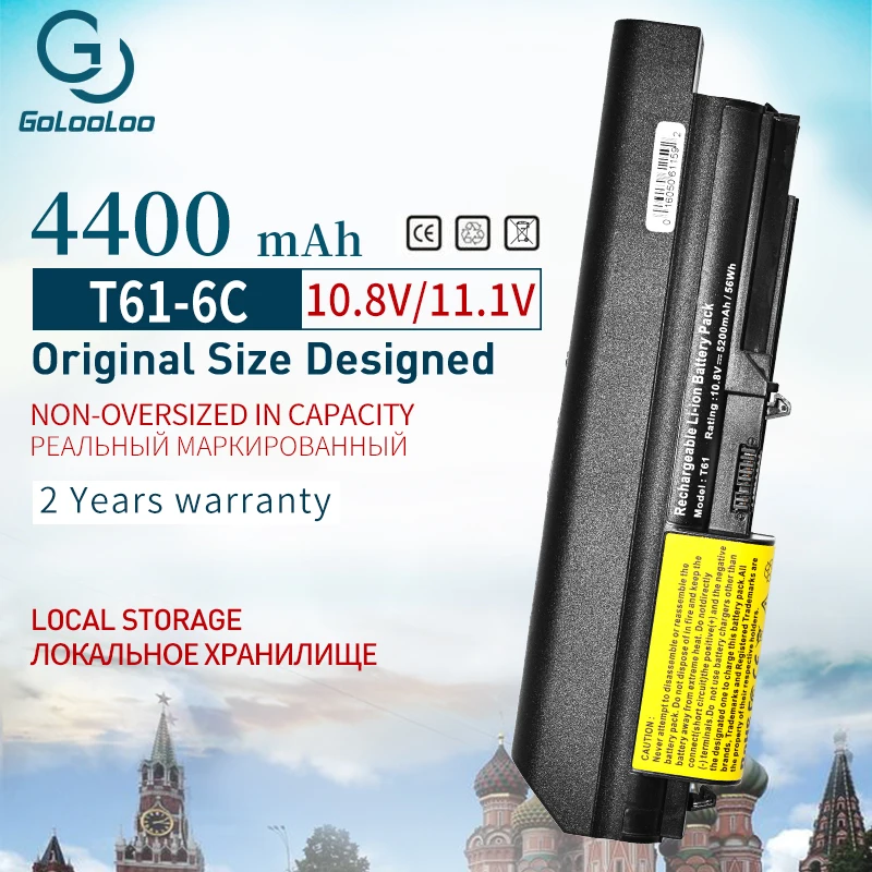 Golooloo Laptop Battery for Lenovo Thinkpad T61 R61 R61i R61e R400 T400 ...