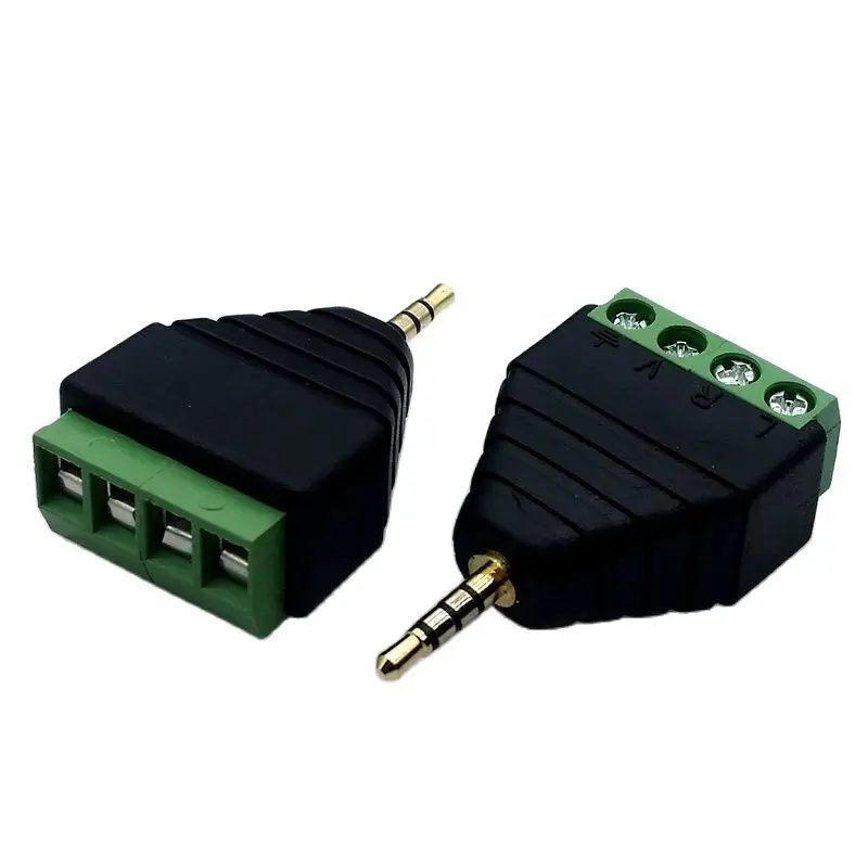 4pin Aux Audio Male Stereo Sound 2.5mm Track Plug Solderless Connector ...