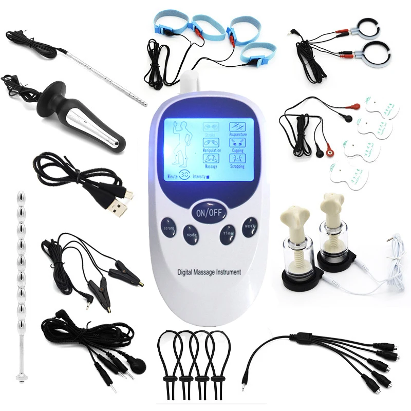 Electro Shock Kit Bdsm Tepel Klem Elektrische Stimulatie Anaal Plug ...