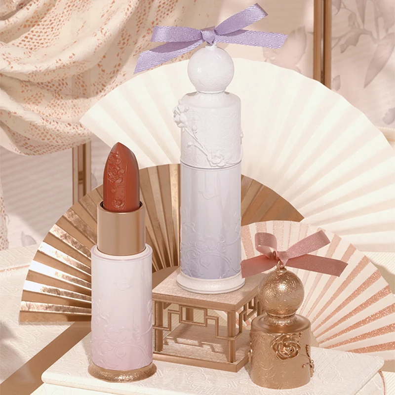 Chinese-Style-Carved-Flower-God-Velvet-Matte-Lipstick-Girly-Bow ...