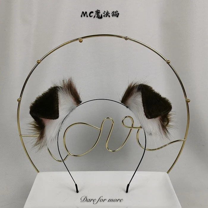cos dog ears animal ear hand made animal tail hair band hairpin hairpin ...