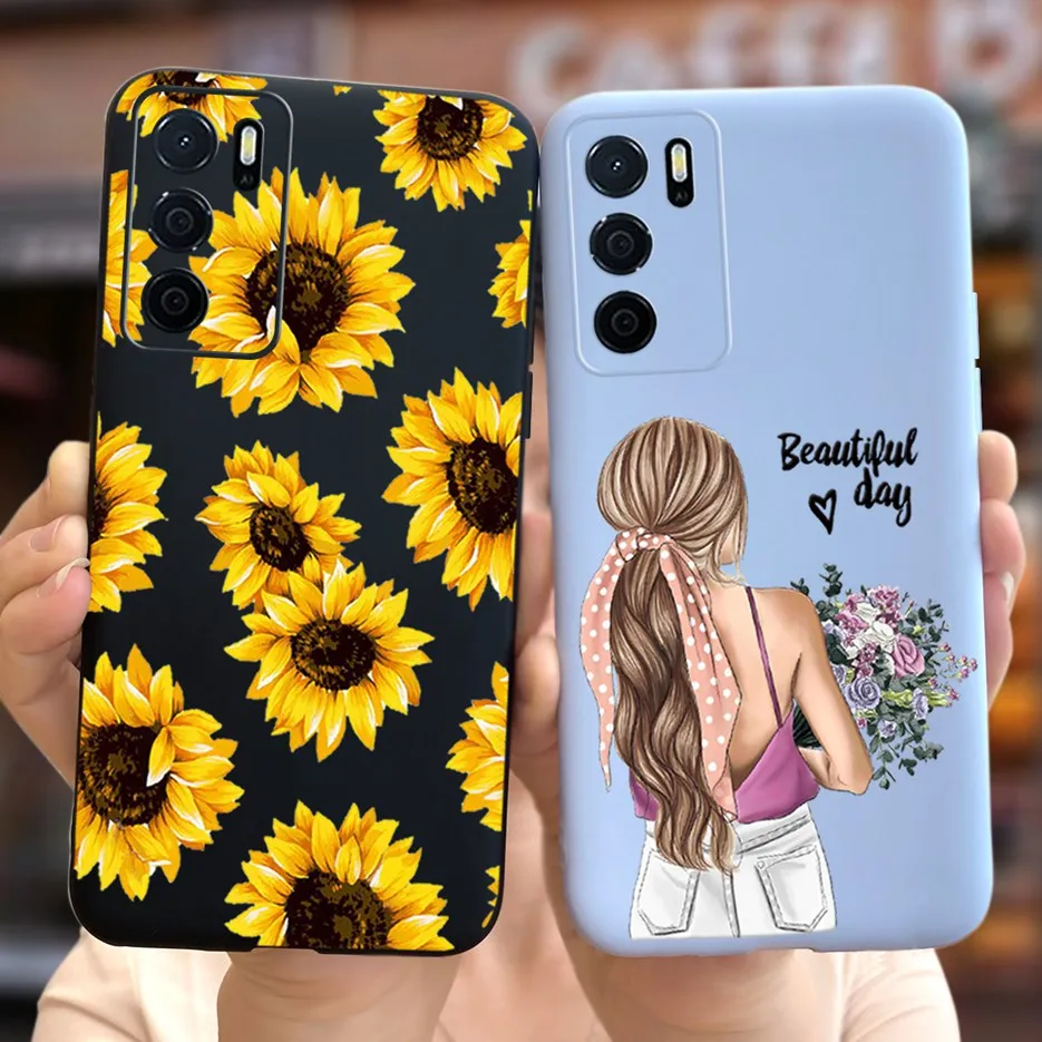 For-Oppo-A16-Case-A16s-Stylish-Flower-Butterlfy-Bee-Soft-Slicone-Phone ...