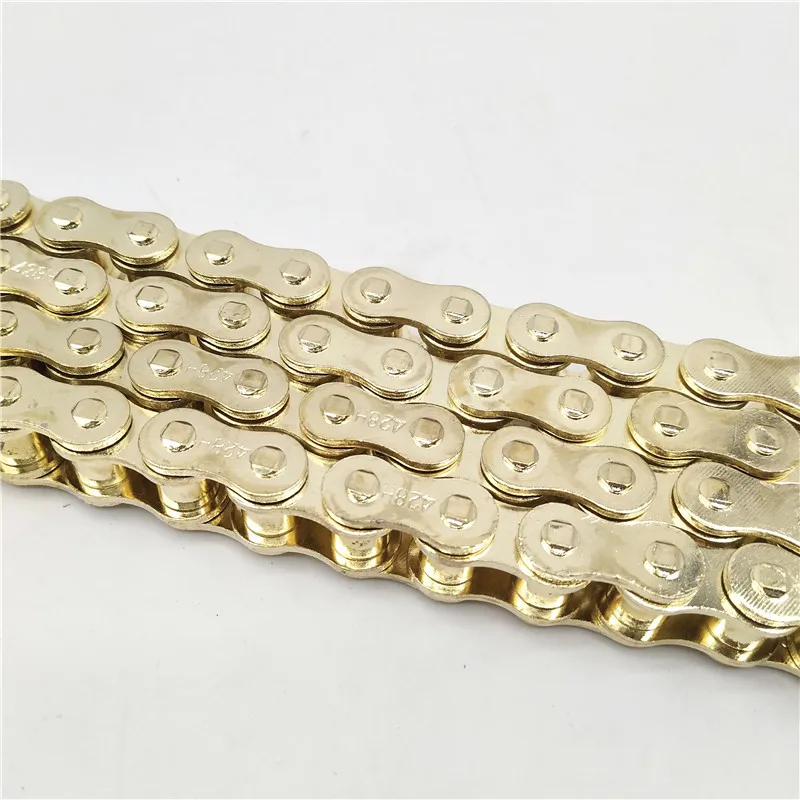 Gold 428 Chain 102 108 Links Heavey Duty Drive Chain Link For Minimoto ...