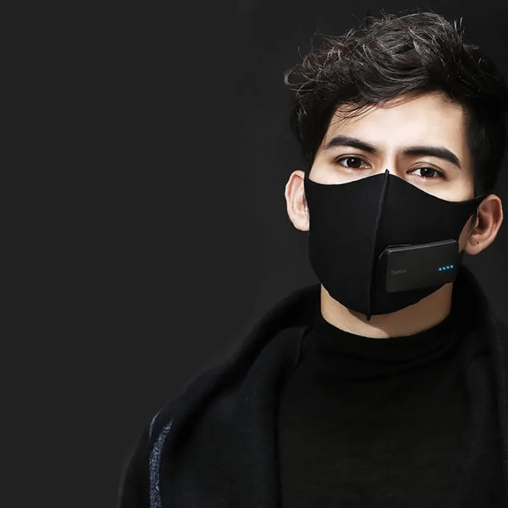 Smart Mask With Breathable-Valve Electric Face Mask Air Purifying ...