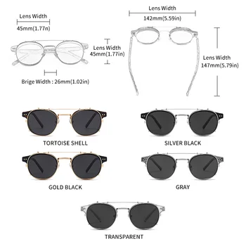 GCV Double Layer Removable Lens Sunglasses The Blu-Ray Glasses Acetate ...