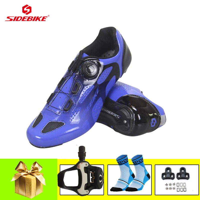 SIDEBIKE-Carbon-Fiber-Road-Bile-Shoes-Men-Self-locking-Breathable ...