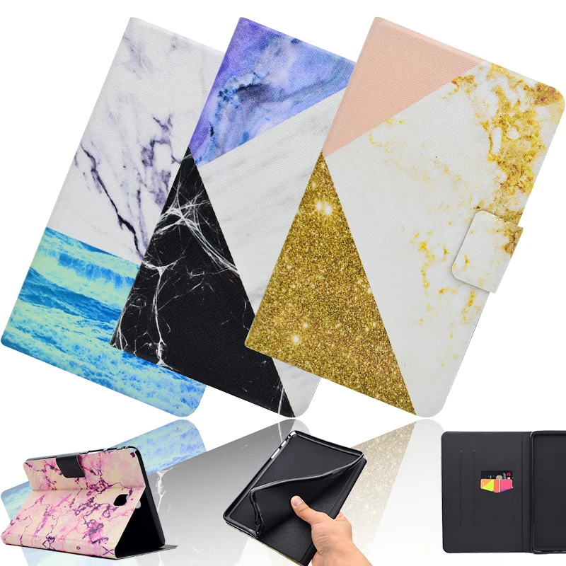 New Marble Print Book Folding PU Leather Cover Case for Samsung Galaxy ...