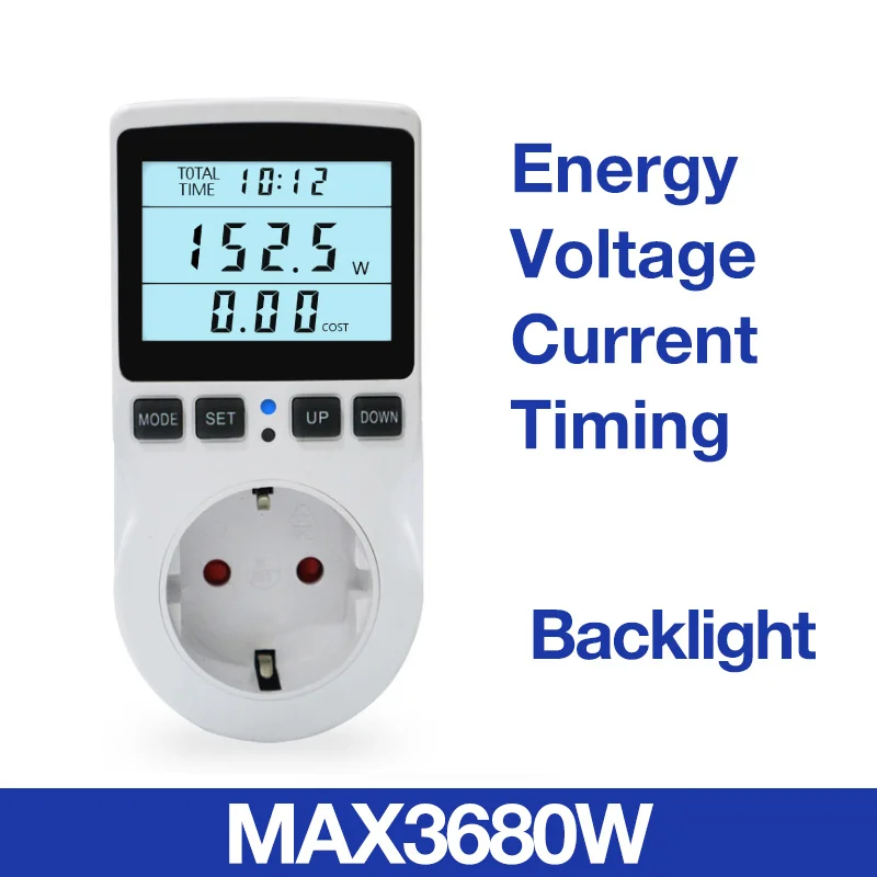 EU-16A-230V-Power-Meter-Plug-Power-Consumption-Monitor-Analyzer-with ...