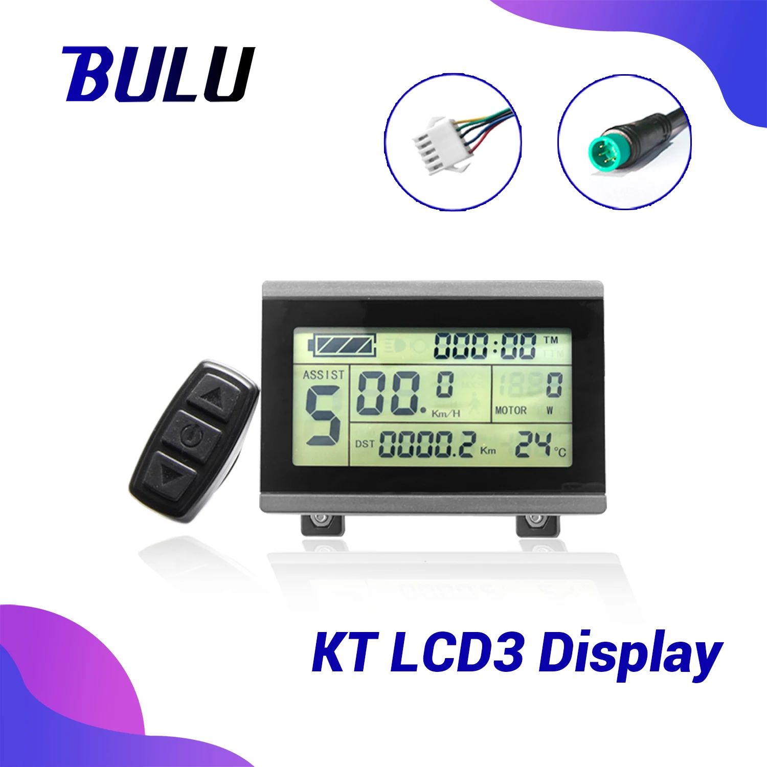 E-bike Display KT-lcd3 Intelligent Control Panel 24V 36V 48V 72V KT ...
