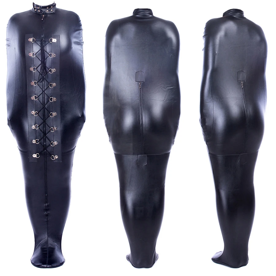 Pu Leather Mummy Bag Mermaid Mummy Gimp Restraint Straight Jacket ...