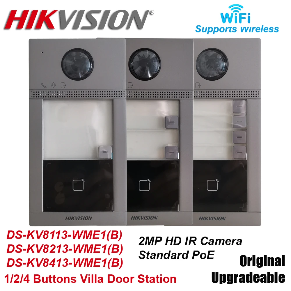 Original Hikvision 2MP HD DS KV8213 WME1(B) POE 2 Buttons Video ...