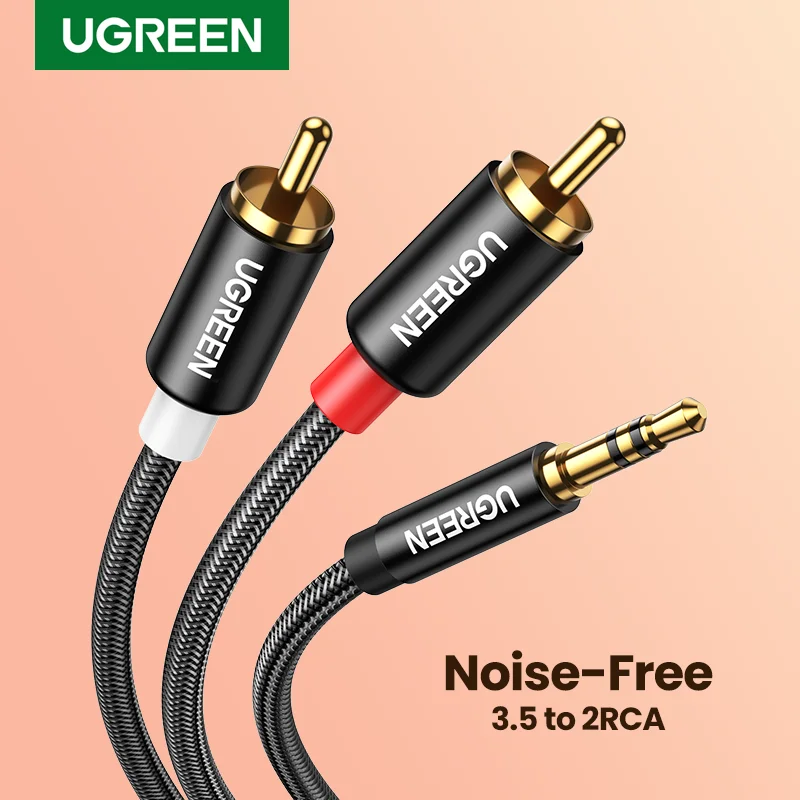 UGREEN RCA Cable HiFi Stereo 2RCA to 3.5mm Audio Cable AUX RCA Jack 3.5 ...