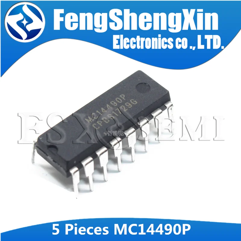 5 unidades, MC14490P DIP 16 MC14490 DIP16 MC14490PG DIP logic chip ...