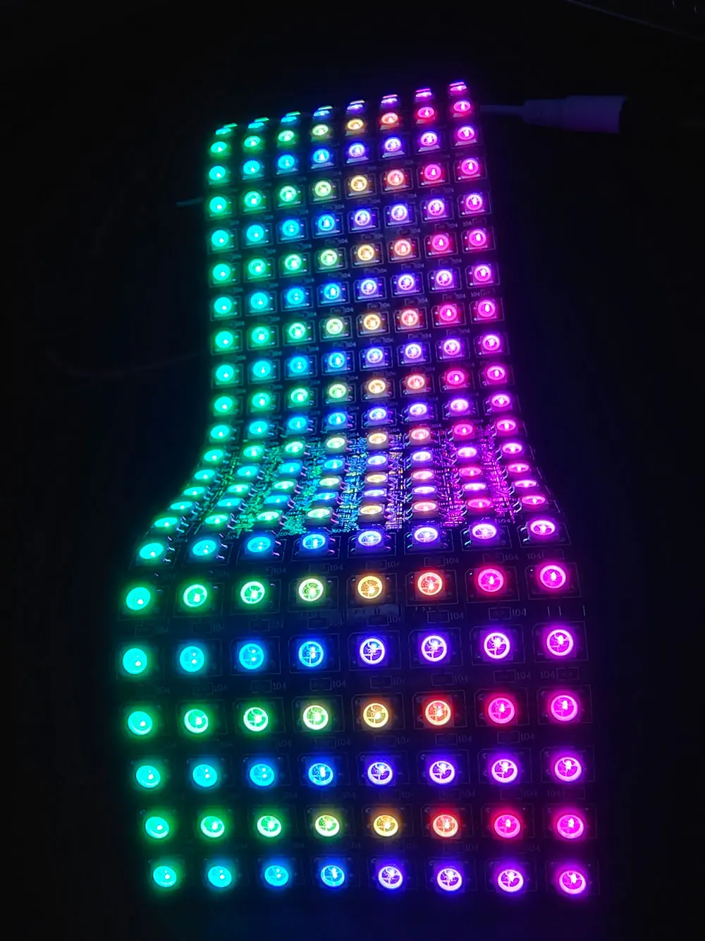 BANDE LED,8x32 Led Panel Panneau Lumineux Adressable DC5V WS2812B ...