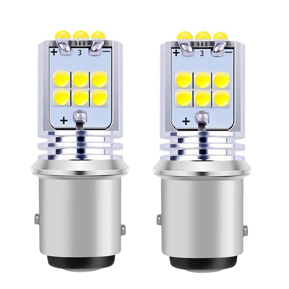 2pcs New 1157 P21/5w Bay15d Super Bright 1800lm Led Auto Tail Brake ...