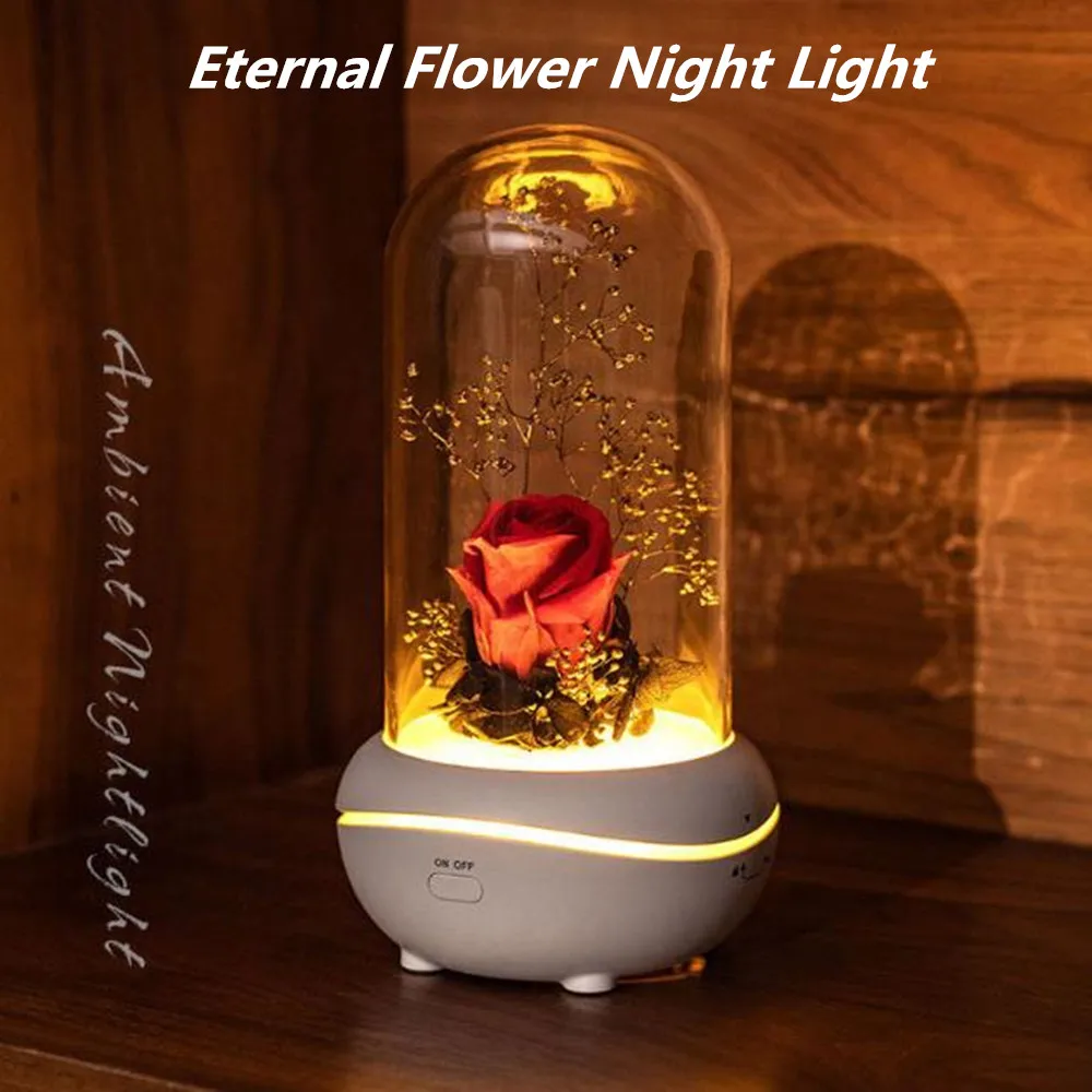 USB-Rechargeable-Eternal-Flower-Fragrance-Night-Light-Mute-Lava-Lamp ...