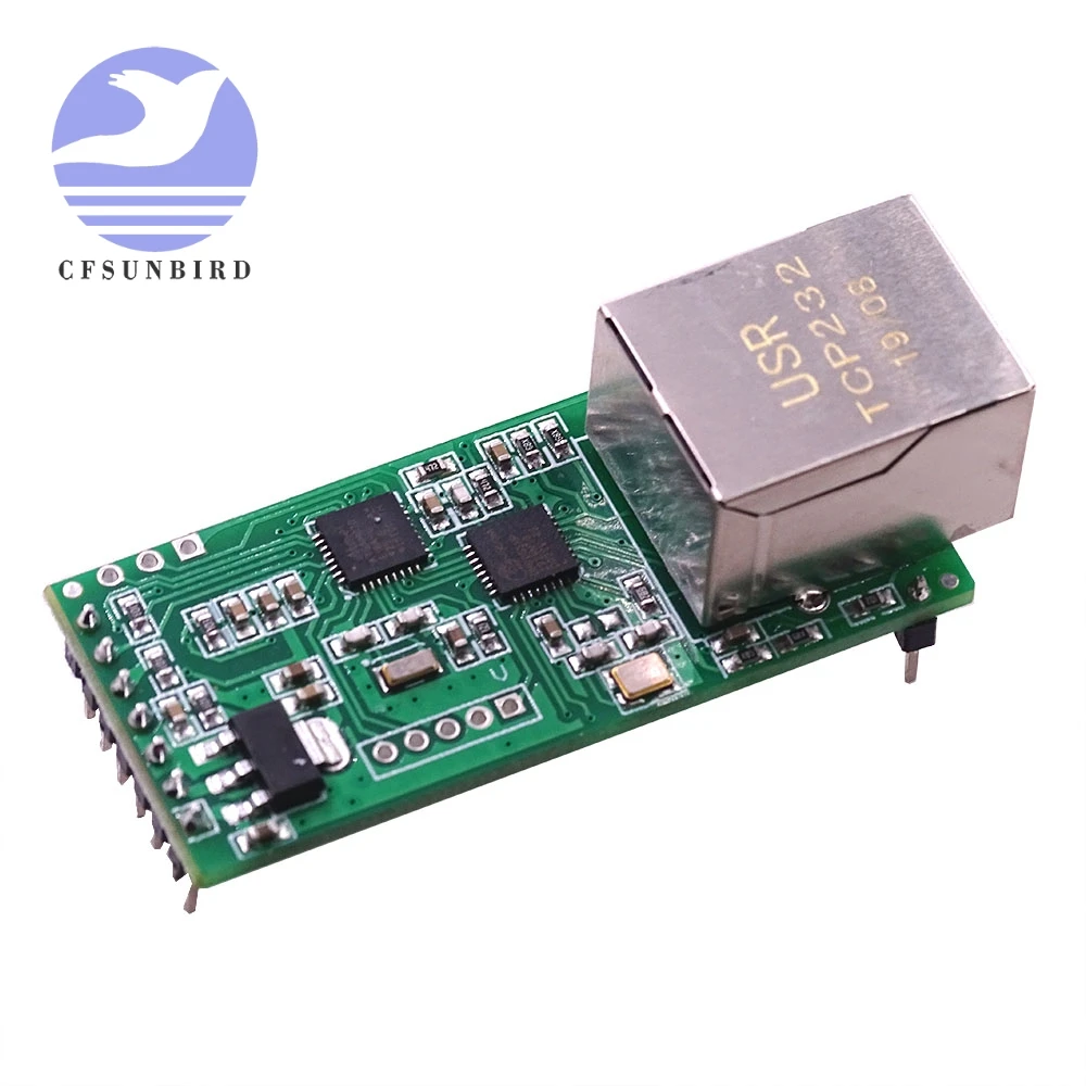 USR-TCP232-T2 RS232 Serial to Ethernet Module Tcp Ip UDP Network Converter Module TTL Lan Module ...