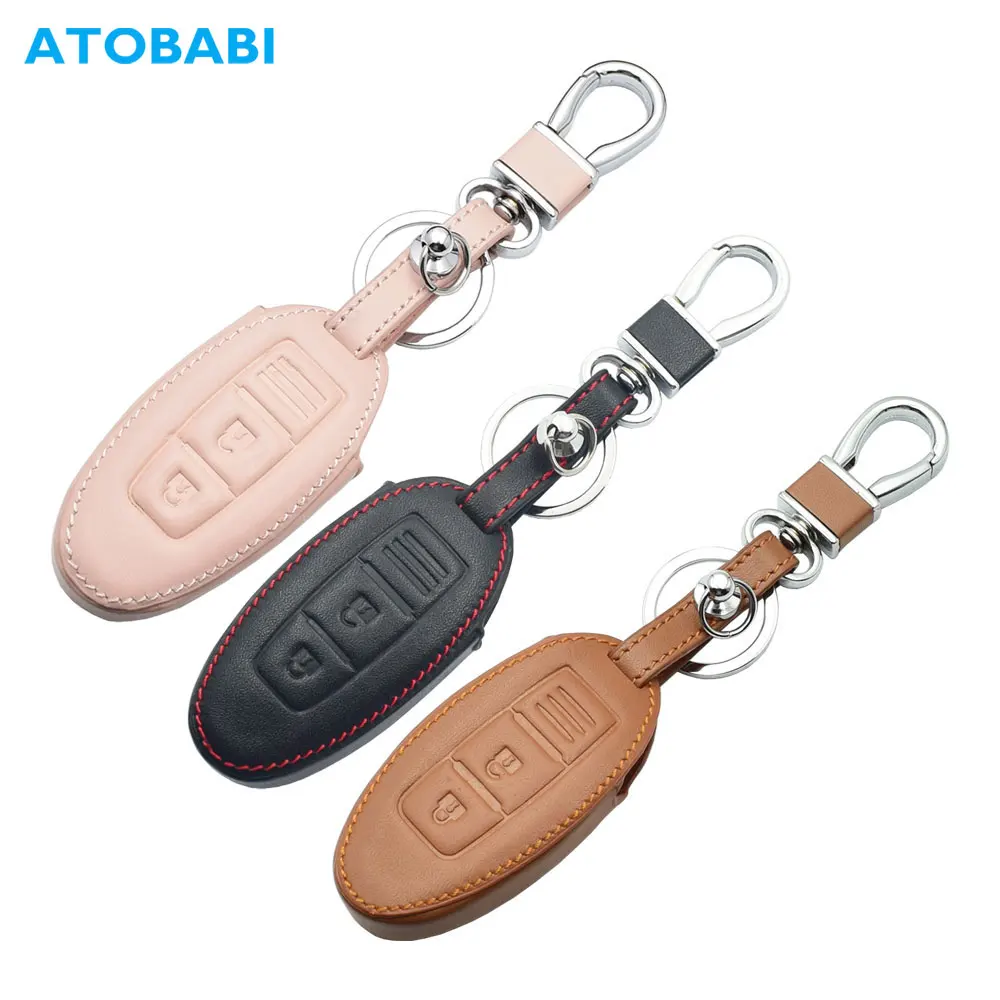 Leather Car Key Case For Nissan 350z Almera Altima Armada Qashqai ...