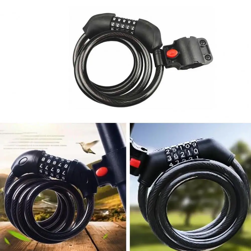 Code-Bike-Combination-Lock-Bike-Cable-Lock-Tough-Security-Coded-Steel ...