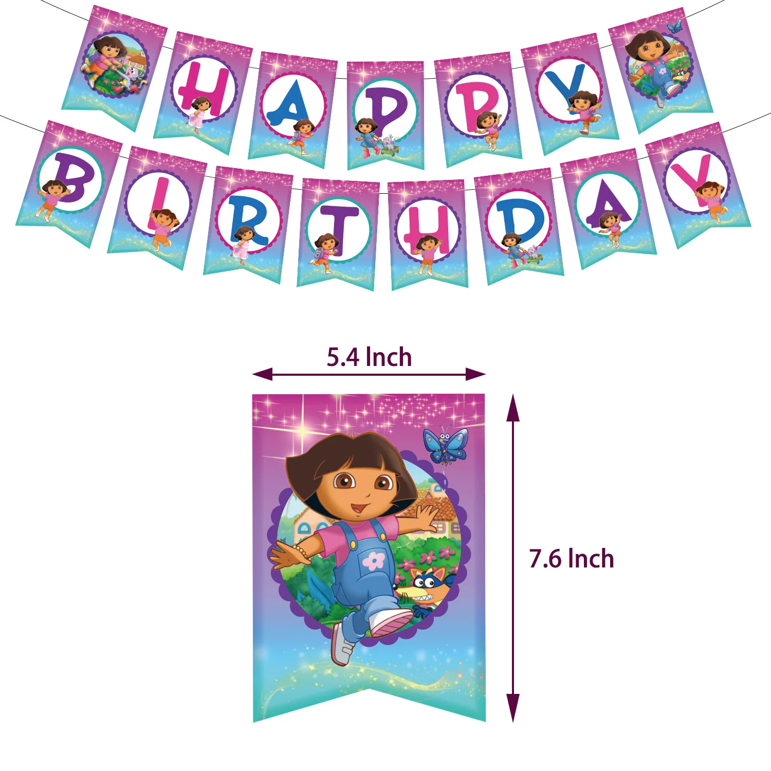 Dora Birthday Banner