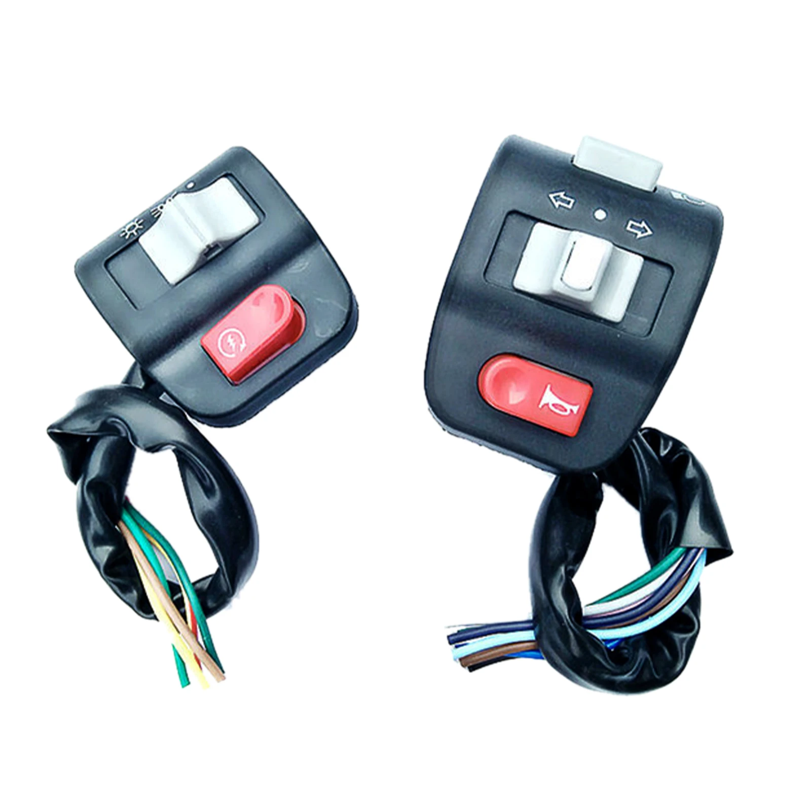 1Pair-Motorcycle-Switches-Horn-Button-Turn-Signal-ON-OFF-Button-Switch ...