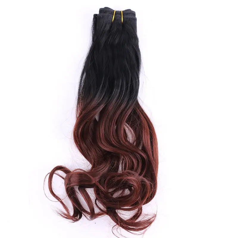 От коричневого до золотого Омбре накладки из волнистых волос ...