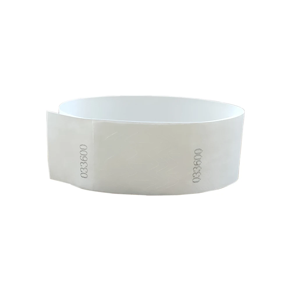 Solid New White 1" Tyvek Wristbands Stub Detachable for ID Paper ...