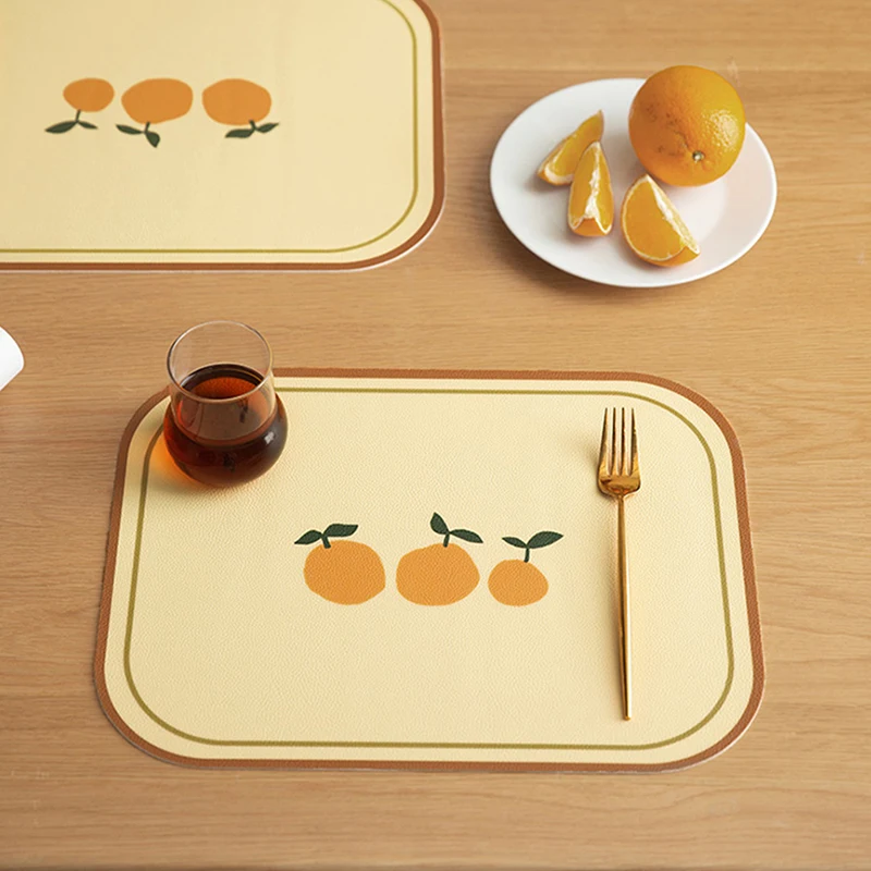Retro-Simple-Leather-Placemat-Home-Restaurant-Decoration-Print-Table ...