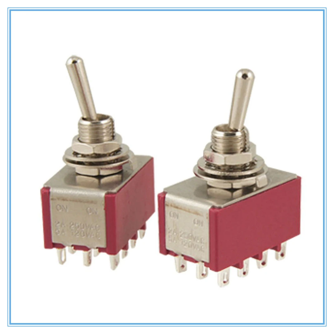 2 Pcs Ac 250v 2a 120v 5a 12 Pin 4pdt On/on Toggle Switch - Switches - AliExpress