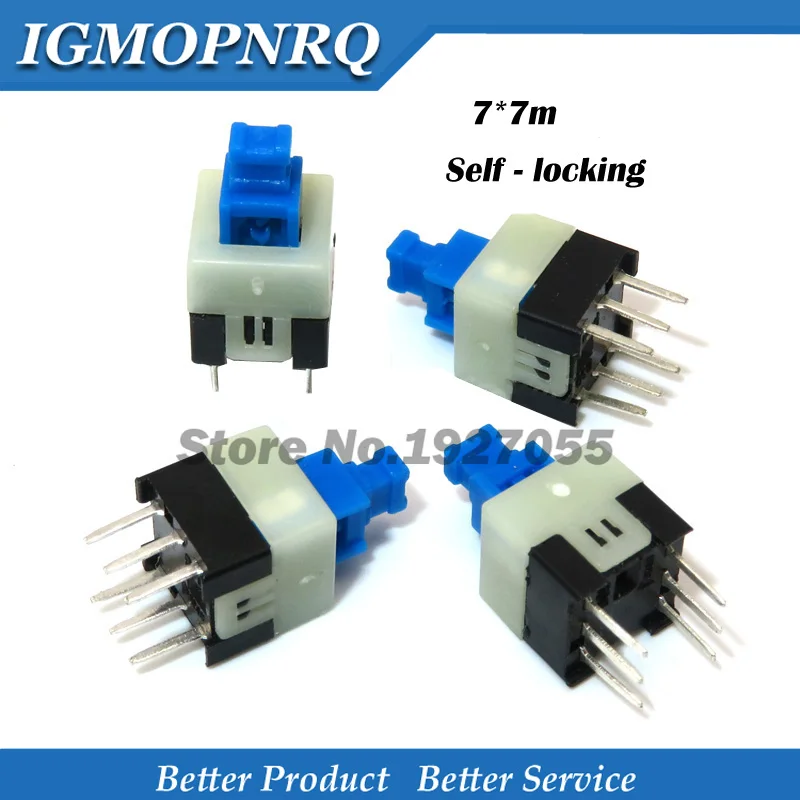 20pcs 7x7mm 7*7mm 7*7 6pin Push Tactile Switch Self Lock /off Button ...