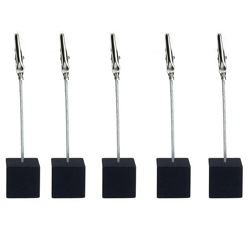 5pcs Memo Clips Card Holders Wedding Name Table Setting Marker (Black ...