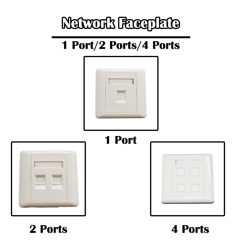 10-Pieces-lot-Network-Faceplate-1-Port-2-Ports-4-Ports-86-Type-Wall ...