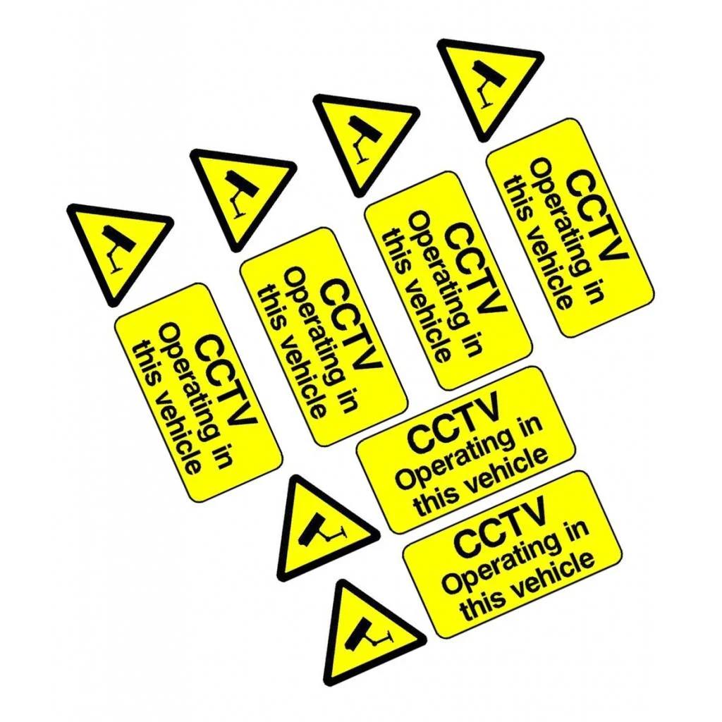 CCTV Operating In This Vehicle Self Adhensive Sticker Sign Car Taxi Bus ...