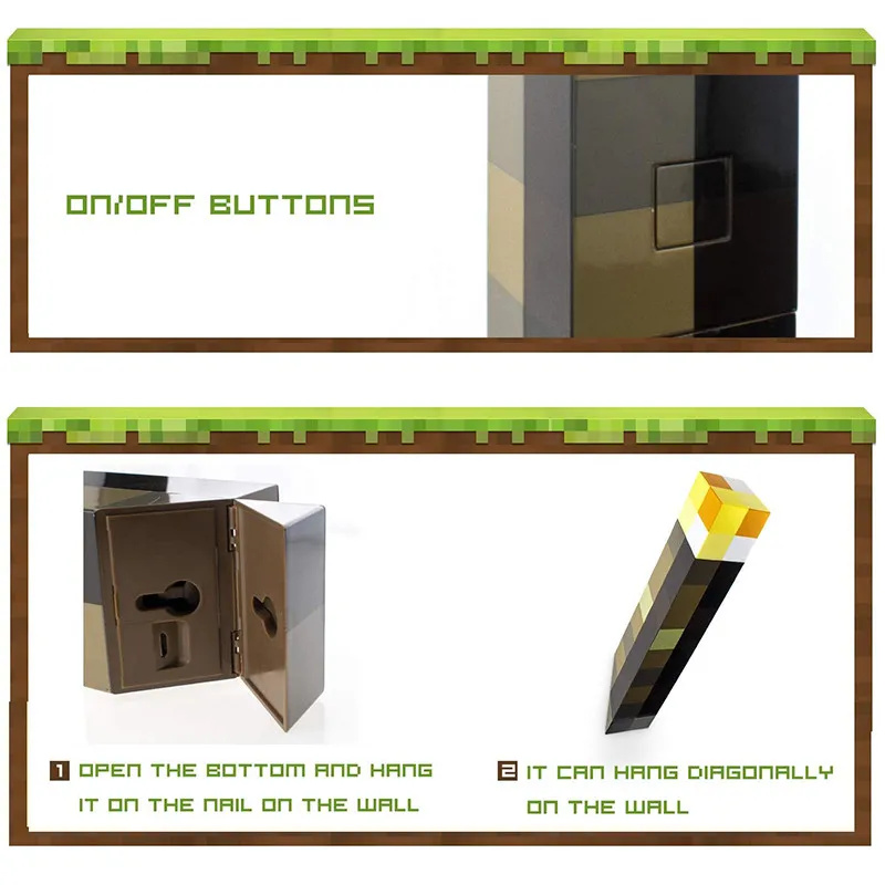 Διακοσμητικό LED επαναφορτιζόμενο φωτιστικό Minecraft - Led lamp minecraft #2 - Ideahellas