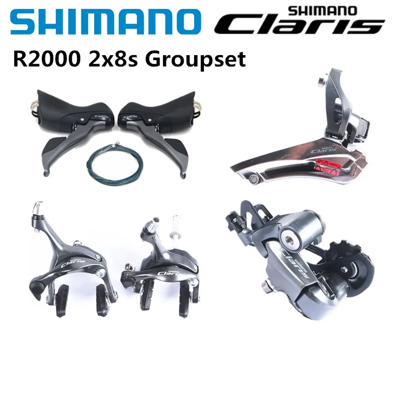 Shimano Claris R2000 2x8s Groupset With RD R2000 FD R2000 ST R2000 BR ...