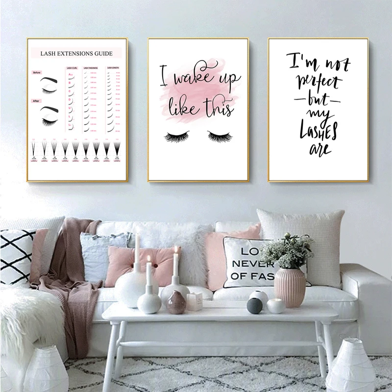 Eyelash Styles Pictures Decor | Eyelashes Beauty Wall Poster - Posters ...
