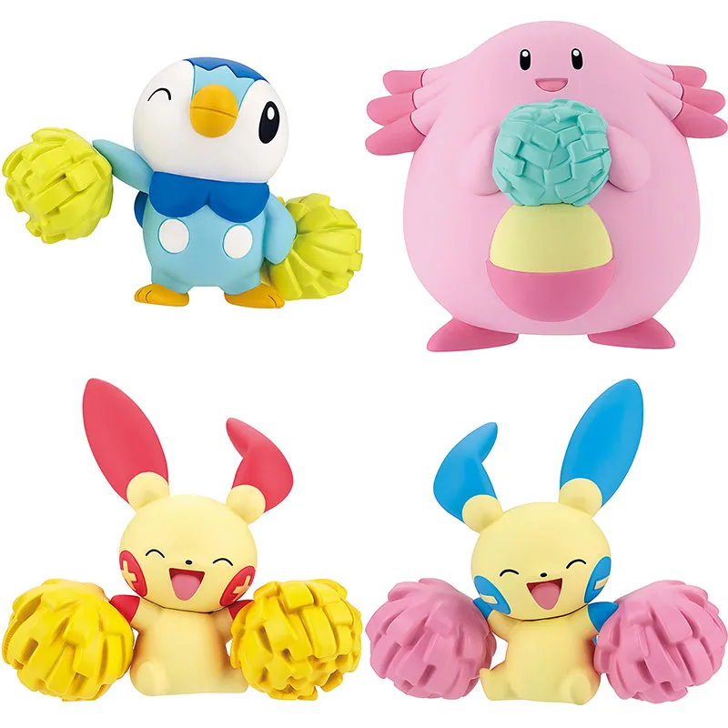 TAKARA-TOMY-Original-Pokemon-Cheerleading-style-Piplup-Plusle-Minun ...