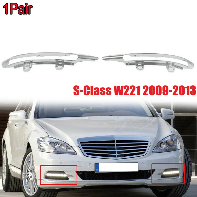 Fog Light Trim Set Daytime Running Lamp Front Trim for Mercedes Benz ...