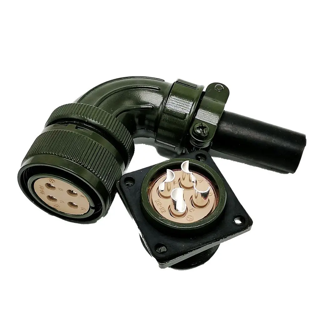 MS3102A22 22P 3106A22 22S 4 코어 직각 엔코더 플러그 22 22 서보 모터 커넥터|커넥터| - AliExpress