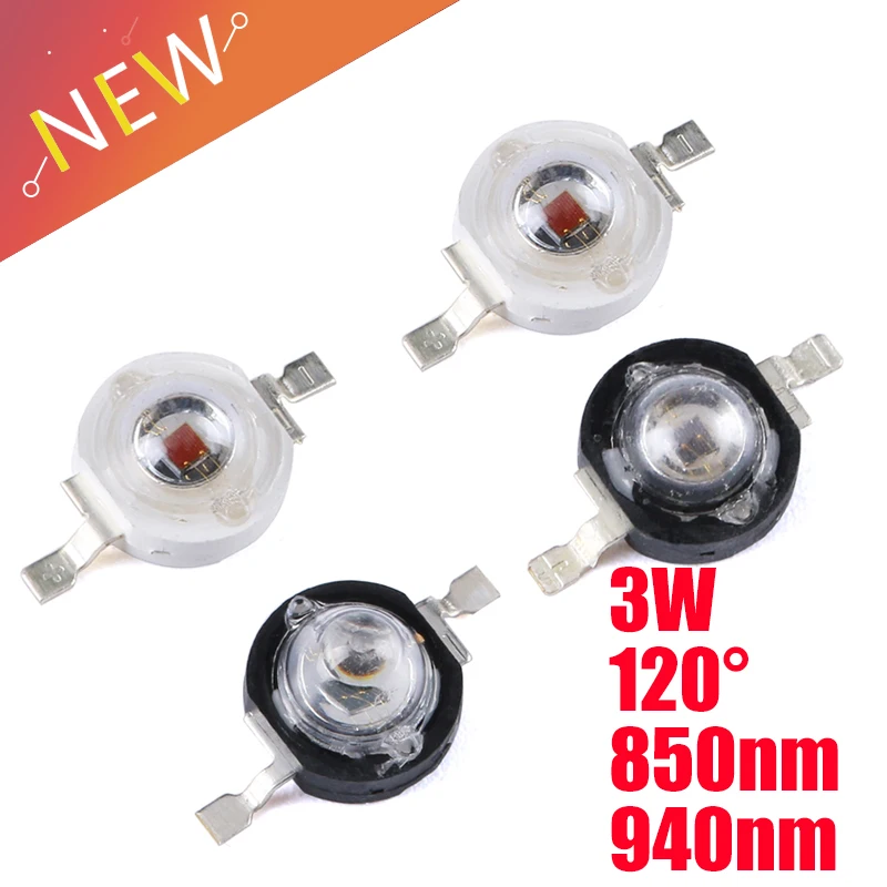 5pcs-3W-Infrared-IR-High-Power-LEDs-Emitter-CCTV-Camera-IR-Diode-for ...