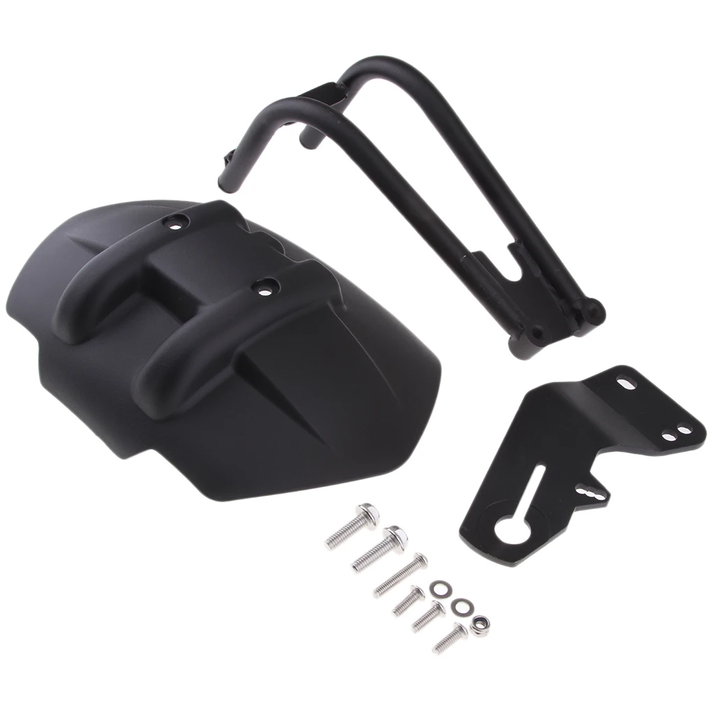 Black Plastic Motorcycle Motorbike Rear Fender Mud Guard with Mount ...