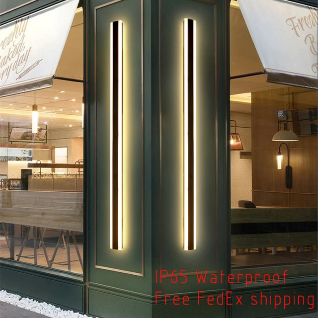 Frosted Acrylic LED Long Strip Outdoor Wall Lights