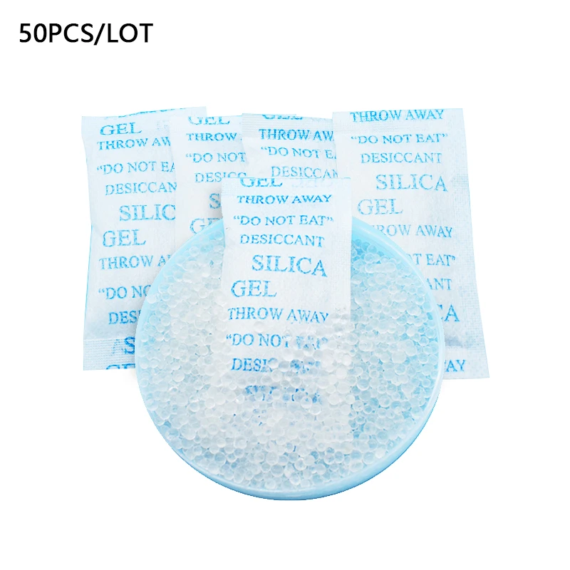 Sacos dessecante de sílica gel 50 tamanhos, absorve umidade, 10 pacotes ...