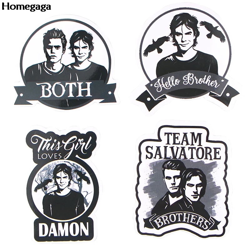 Team Damon Vampire Diaries Sticker Stickers, Labels & Tags Paper Paper ...