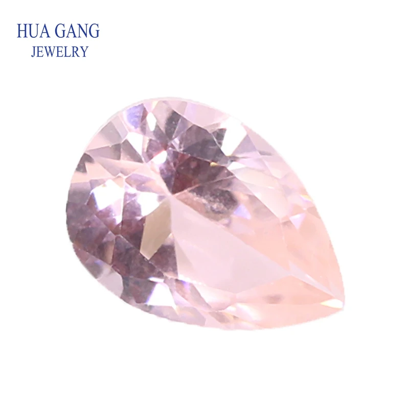 Morgan Nano Pink Stone Pear Shape Synthetic Gems For Jewelry Making 3x5 ...