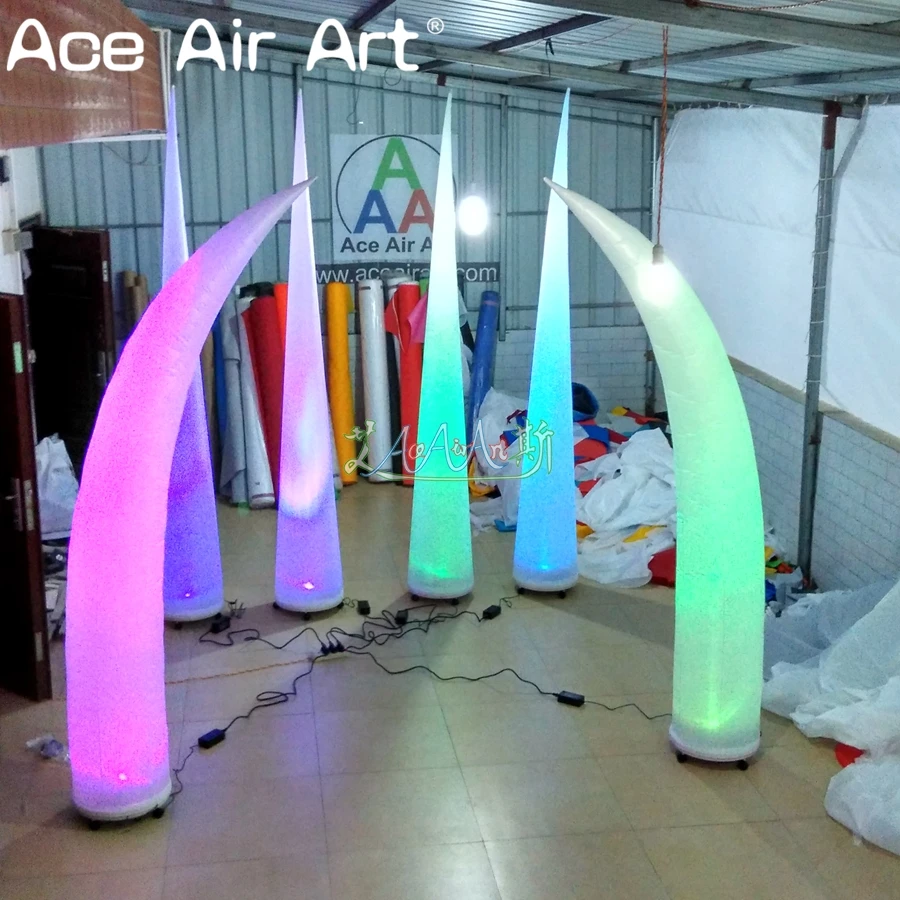 2 PCS Led Inflatable Lighting Tube Column Air Blown Inflatable Pillar ...