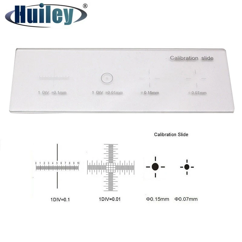 Microscope Calibration Stage Micrometer Glass Slide Reticle Measuring ...