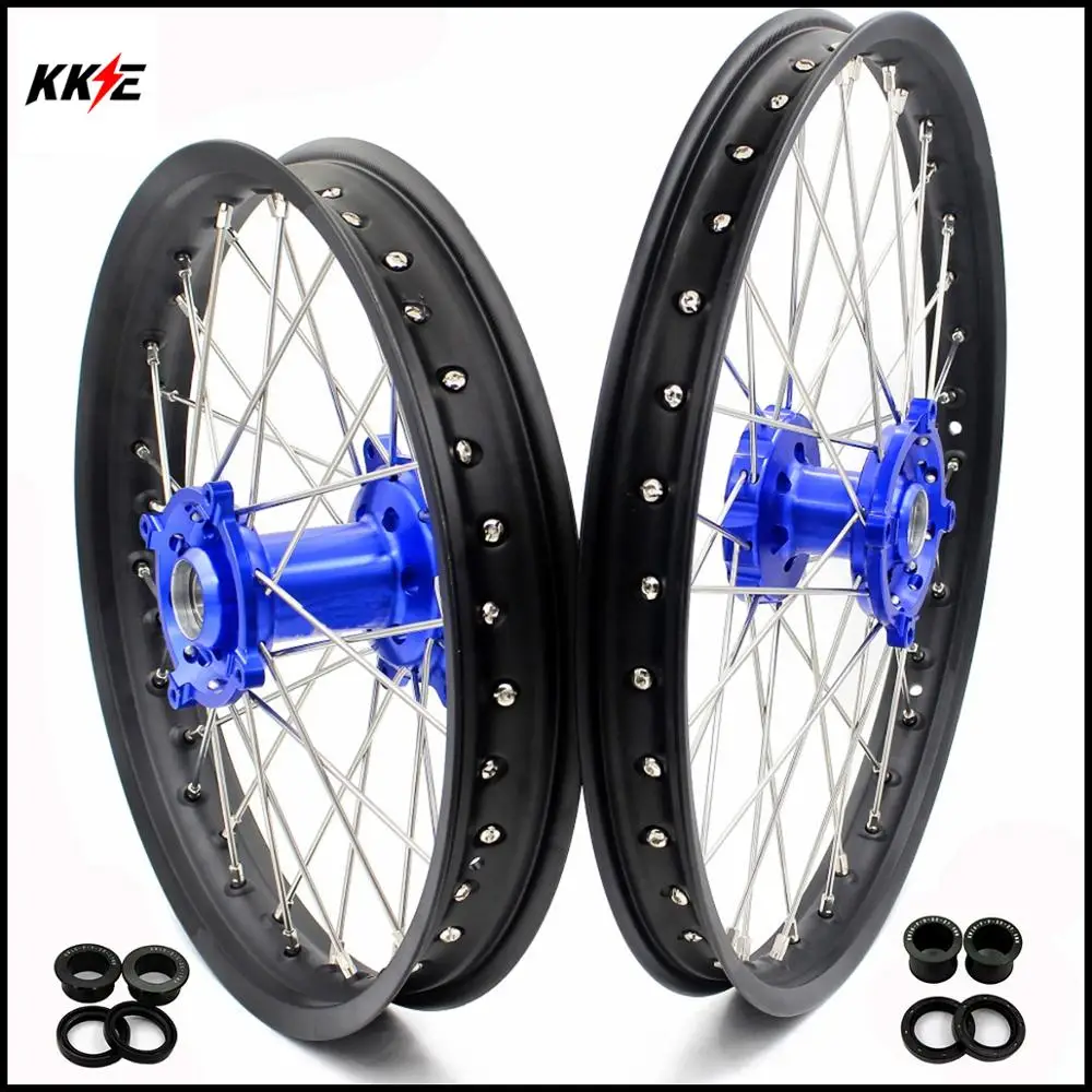 KKE 21/18 SPOKED ENDURO WHEELS RIMS SET FOR KAWASAKI KX250F KX450F 2006 ...